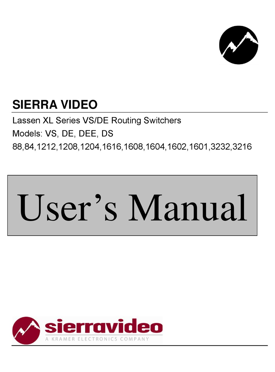 SIERRA VIDEO VS USER MANUAL Pdf Download ManualsLib SIERRA VIDEO VS USER MANUAL Pdf Download ManualsLib
