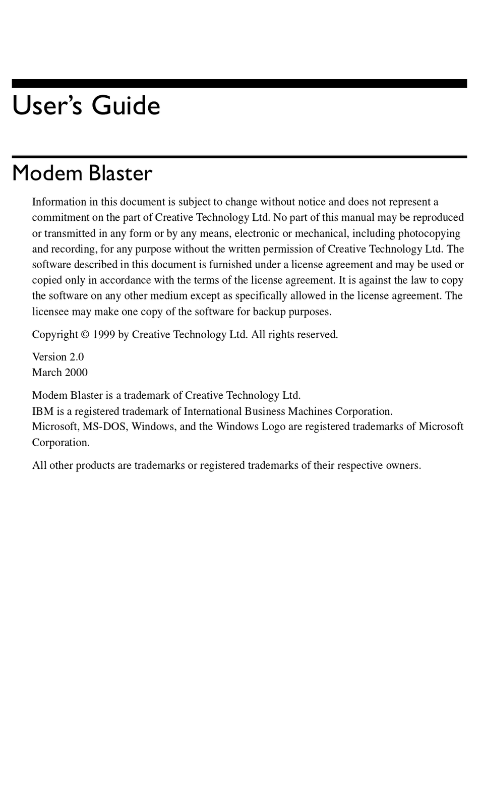 CREATIVE BLASTER USER MANUAL Pdf Download | ManualsLib