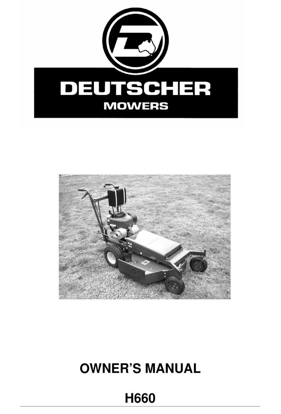DEUTSCHER MOWERS H660 OWNER'S MANUAL Pdf Download | ManualsLib