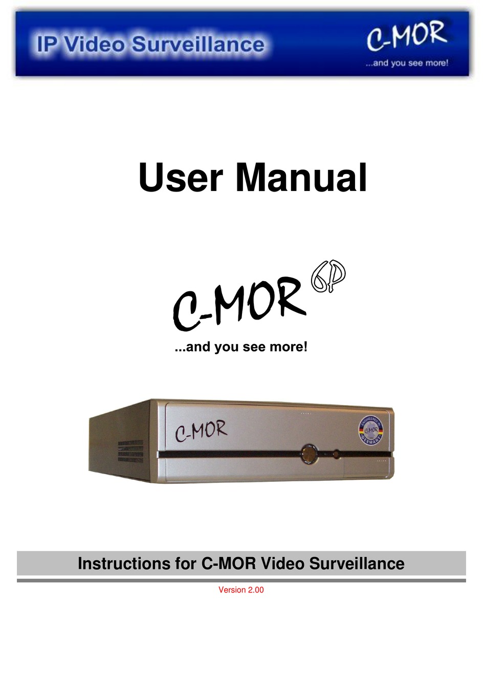C-MOR GP USER MANUAL Pdf Download | ManualsLib