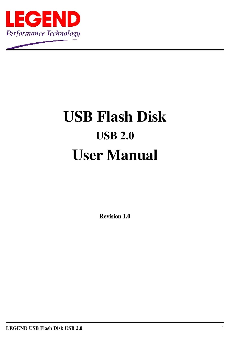 LEGEND USB FLASH DISK USER MANUAL Pdf Download | ManualsLib