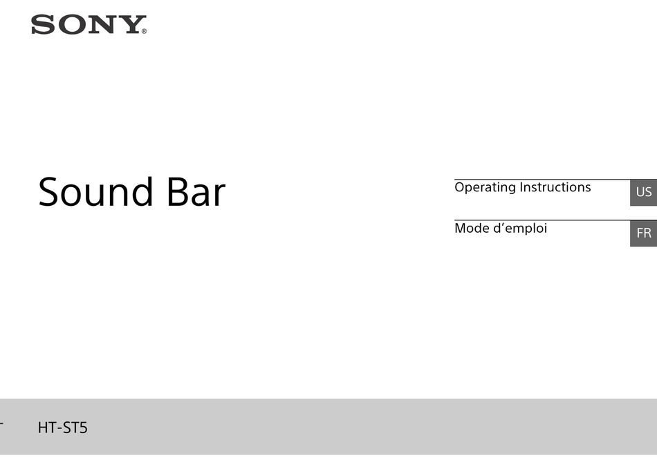 SONY HT-ST5 OPERATING INSTRUCTIONS MANUAL Pdf Download | ManualsLib