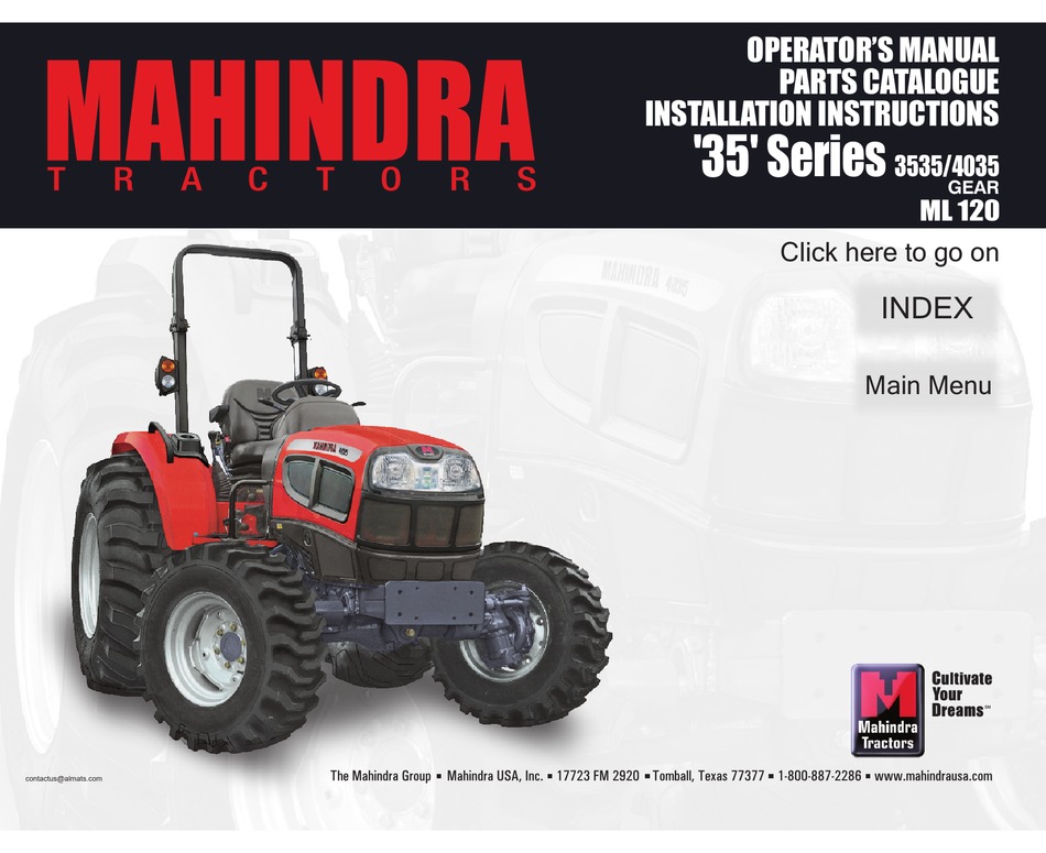 MAHINDRA ML 120 3535 OPERATOR S MANUAL Pdf Download ManualsLib MAHINDRA ML 120 3535 OPERATOR S MANUAL Pdf Download ManualsLib
