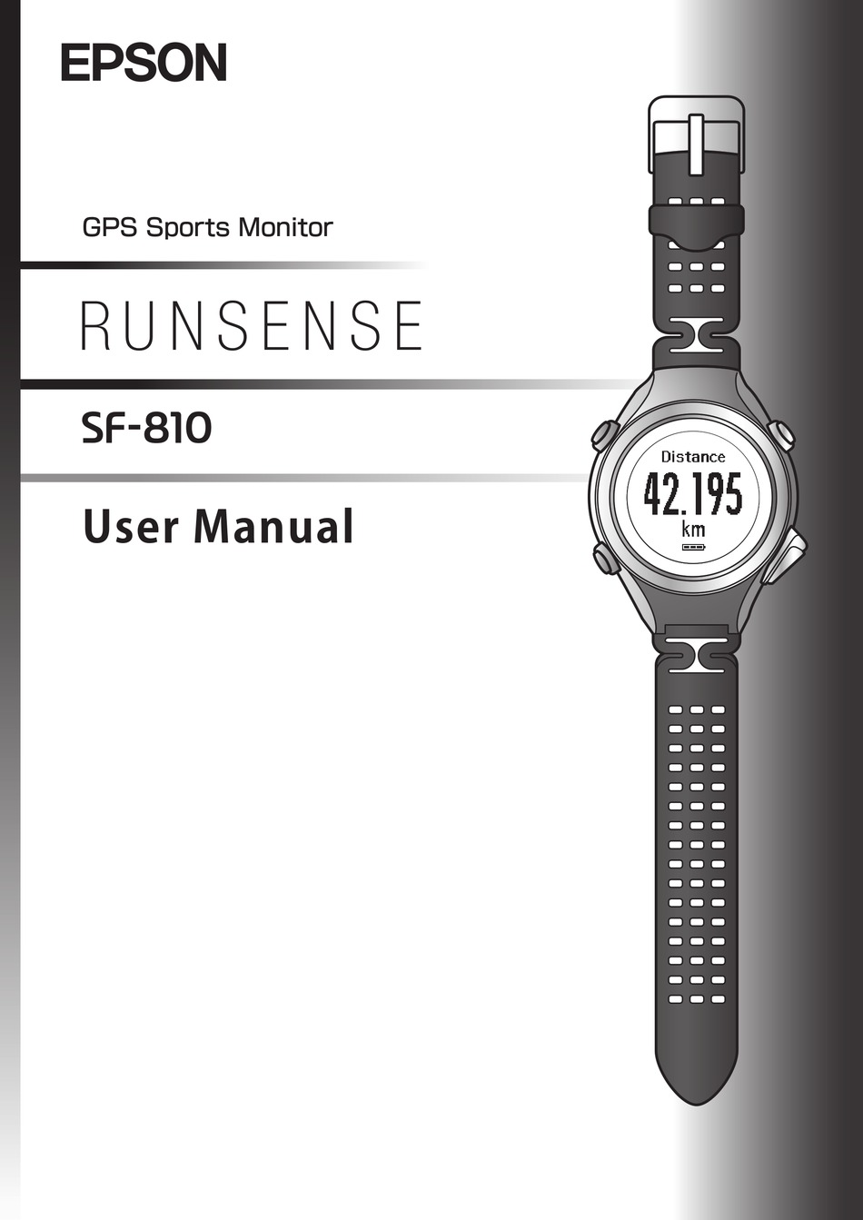 EPSON RUNSENSE SF-810 USER MANUAL Pdf Download | ManualsLib