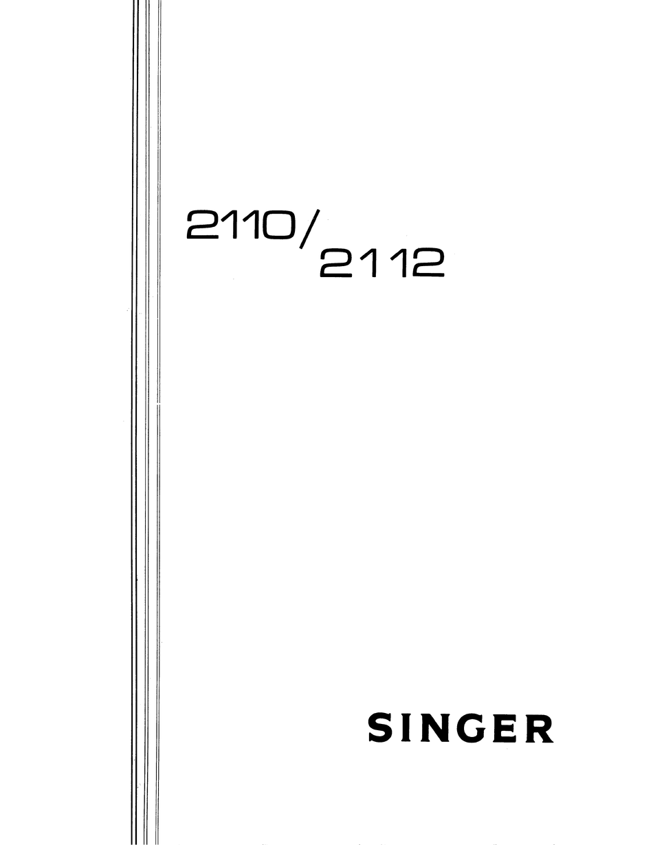 SINGER 2110 USER MANUAL Pdf Download | ManualsLib