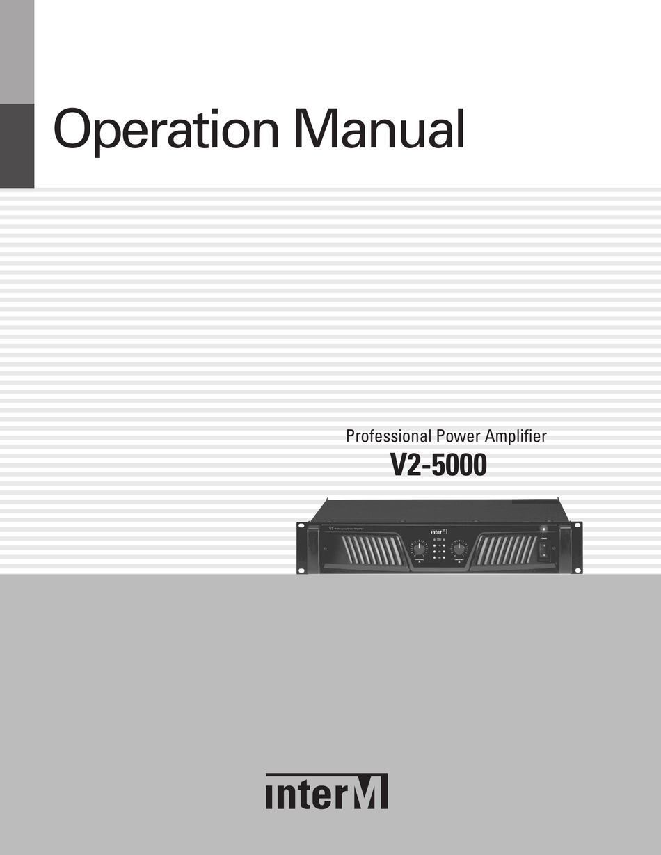 INTER-M V2-5000 OPERATION MANUAL Pdf Download | ManualsLib