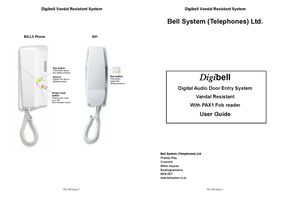 Bell System 801 Door Entry Telephone Wiring Diagram - Wiring Diagram