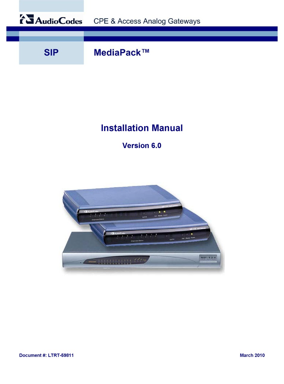 AUDIOCODES MEDIAPACK INSTALLATION MANUAL Pdf Download ManualsLib audiocodes-mediapack-installation-manual-pdf-download-manualslib