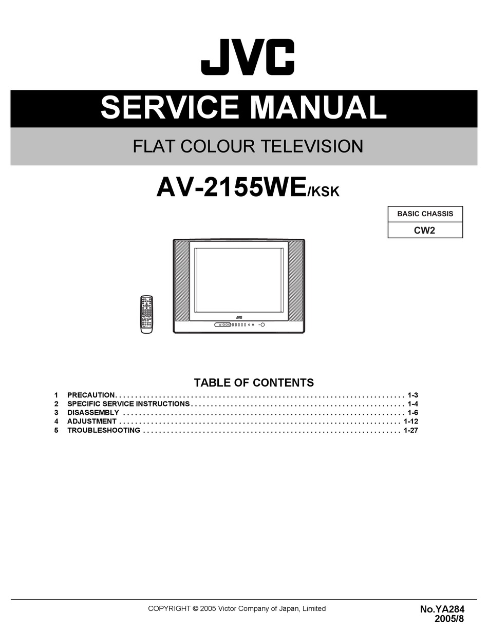 JVC AV-2155WE/KSK SERVICE MANUAL Pdf Download | ManualsLib
