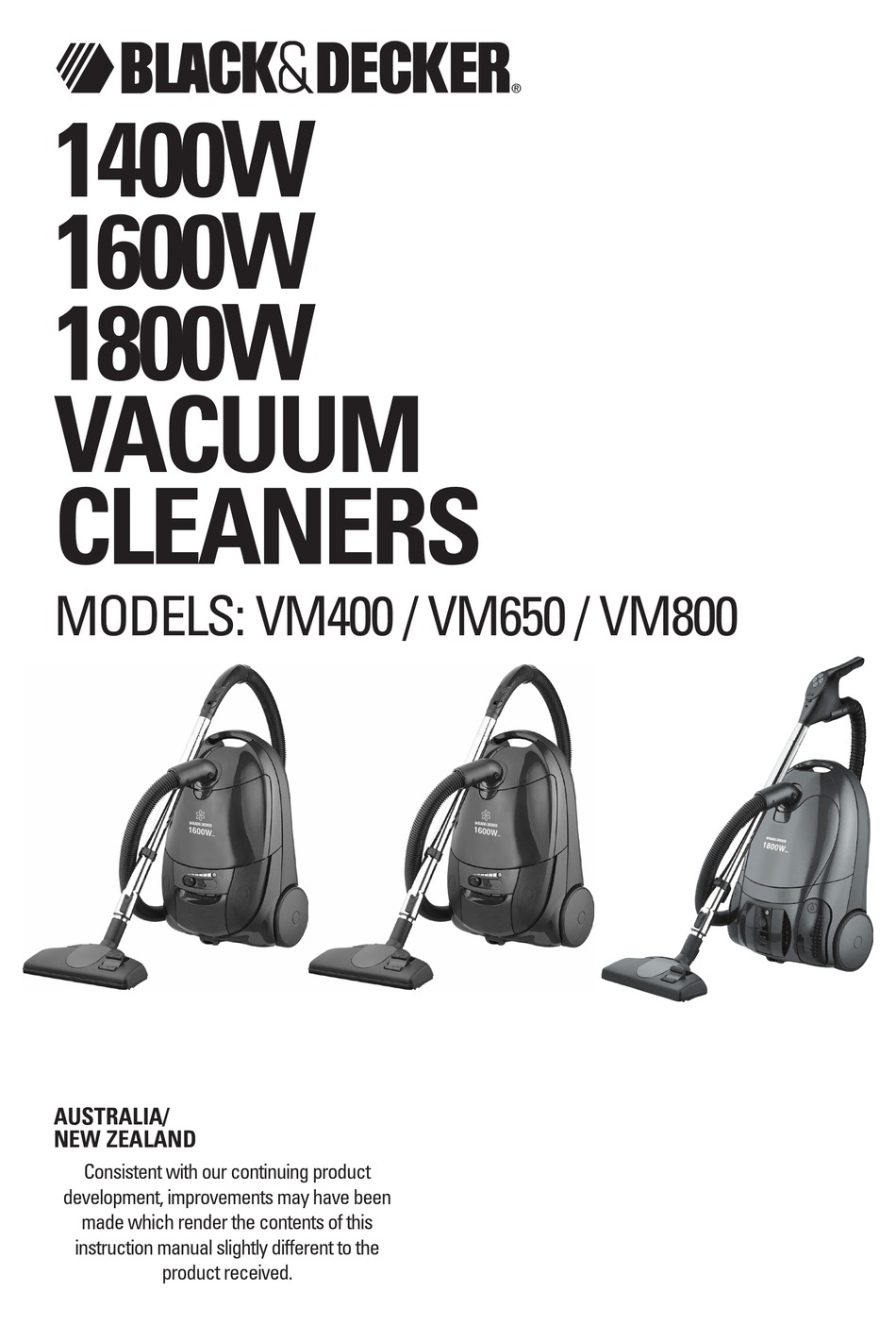 BLACK & DECKER VM400 USER MANUAL Pdf Download | ManualsLib