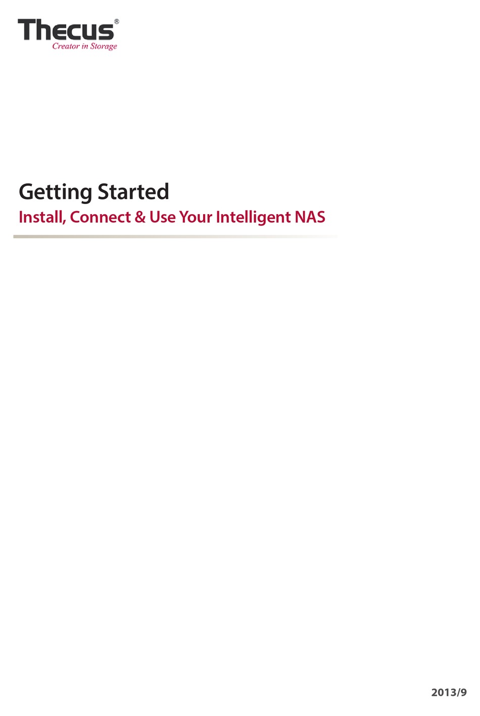 THECUS N2310 GETTING STARTED Pdf Download | ManualsLib