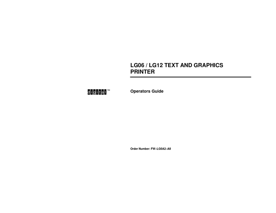 DIGITAL EQUIPMENT LG06 OPERATOR S MANUAL Pdf Download ManualsLib digital-equipment-lg06-operator-s-manual-pdf-download-manualslib