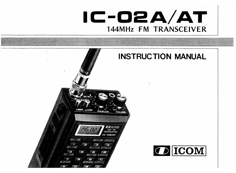 ICOM IC 02A INSTRUCTION MANUAL Pdf Download ManualsLib
