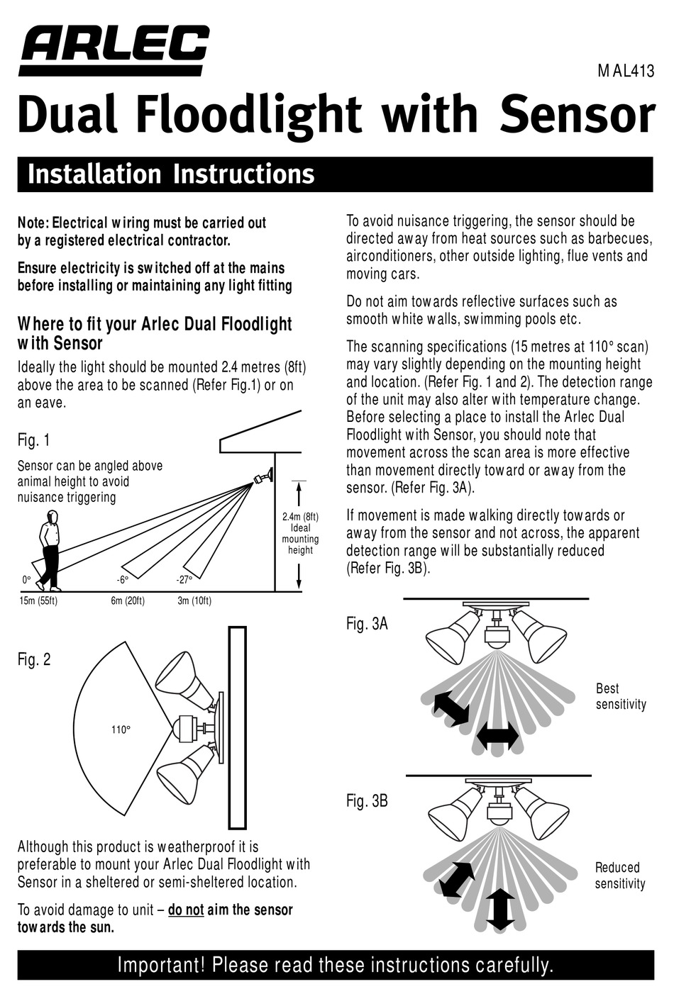 ARLEC MAL413 INSTALLATION INSTRUCTIONS MANUAL Pdf Download ManualsLib