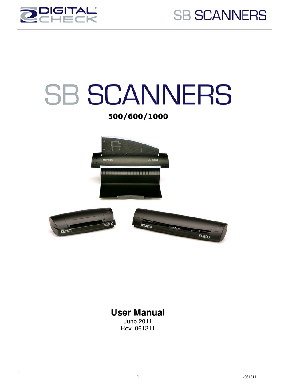 DIGITAL CHECK SB 500 USER MANUAL Pdf Download | ManualsLib