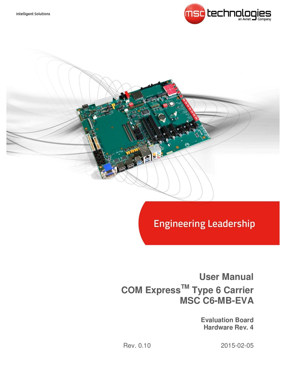 MSC COM EXPRESS C6-MB-EVA USER MANUAL Pdf Download | ManualsLib