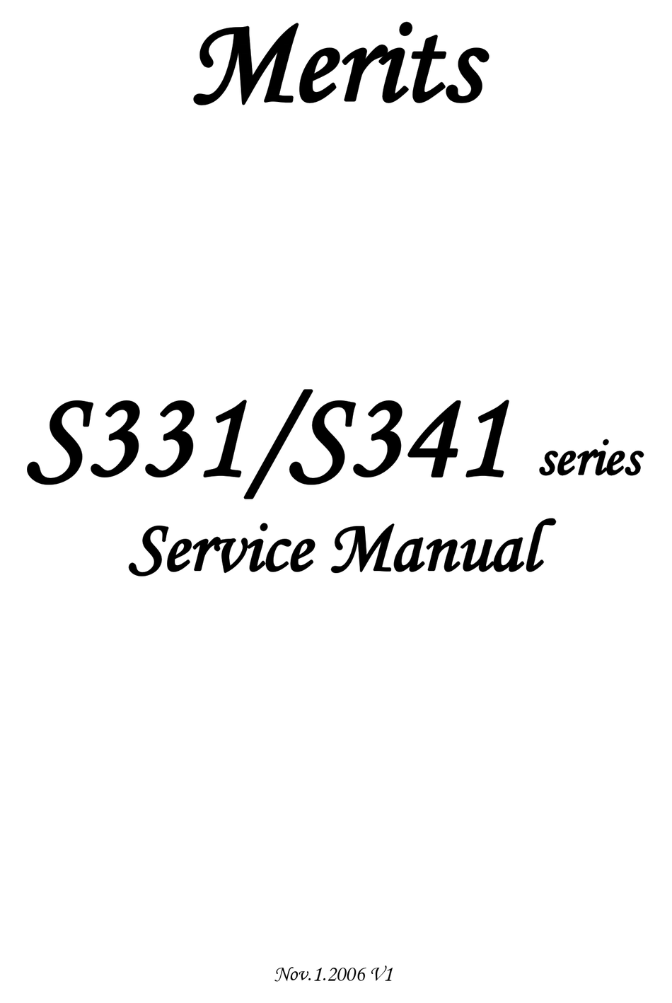 MERITS S331 SERIES SERVICE MANUAL Pdf Download ManualsLib