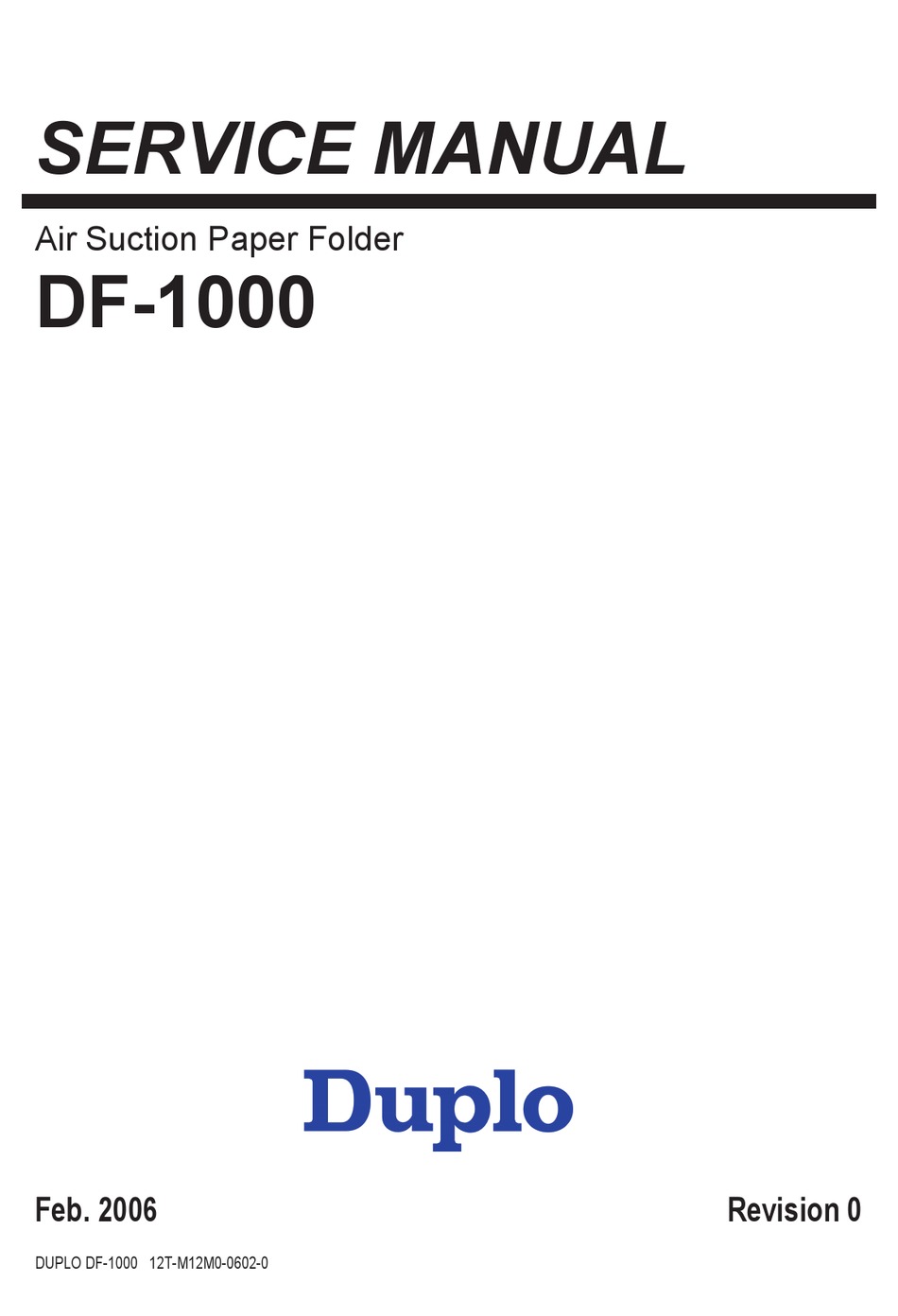 DUPLO DF-1000 SERVICE MANUAL Pdf Download | ManualsLib