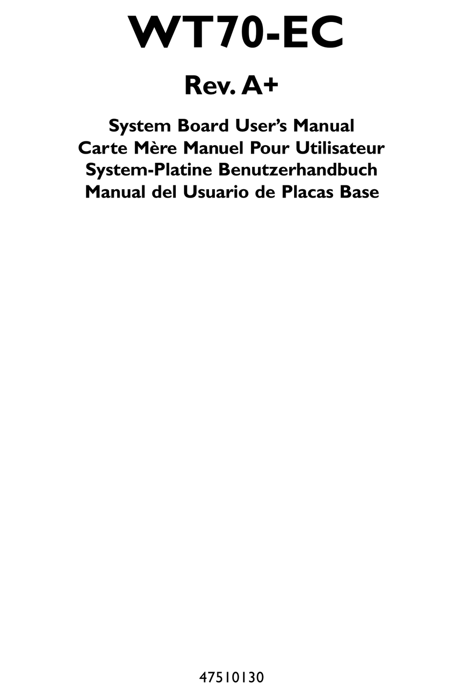 DFI WT70-EC USER MANUAL Pdf Download | ManualsLib