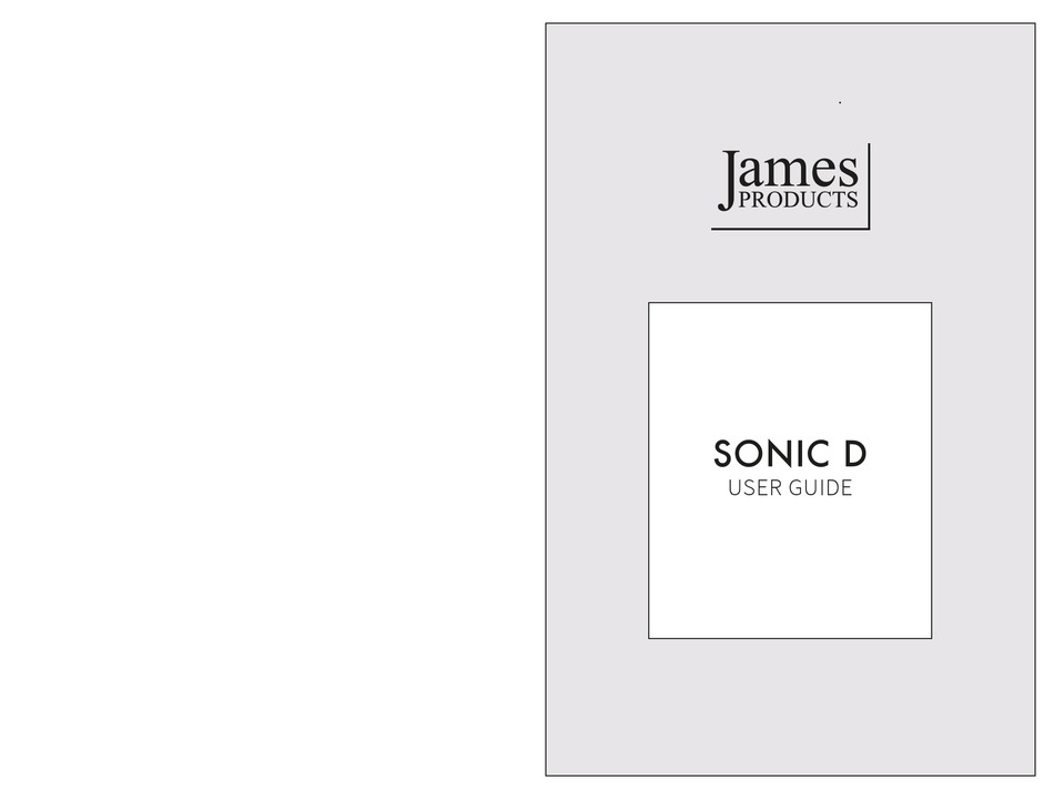 JAMES SONIC D USER MANUAL Pdf Download | ManualsLib