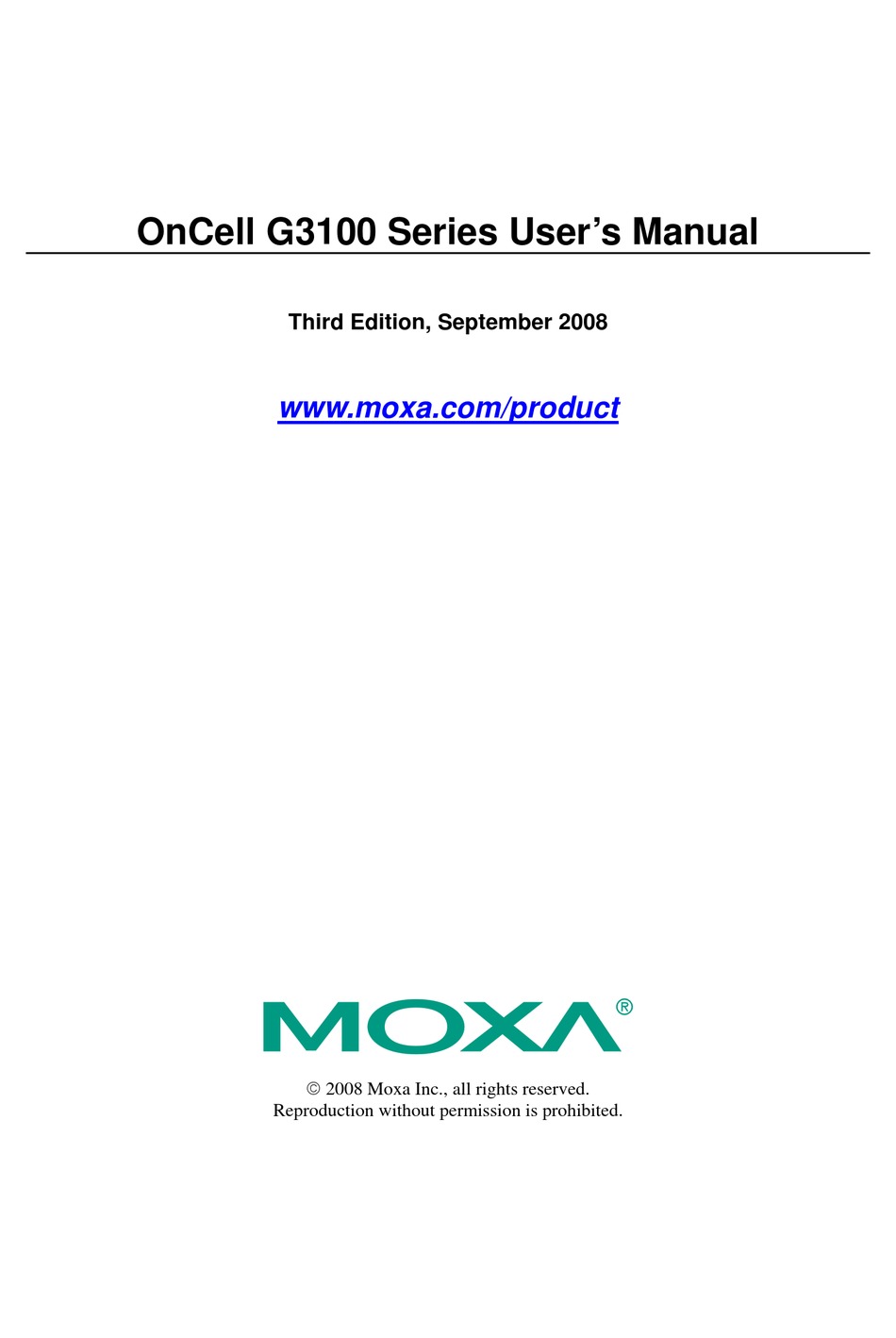 MOXA TECHNOLOGIES ONCELL G3100 SERIES USER MANUAL Pdf Download | ManualsLib