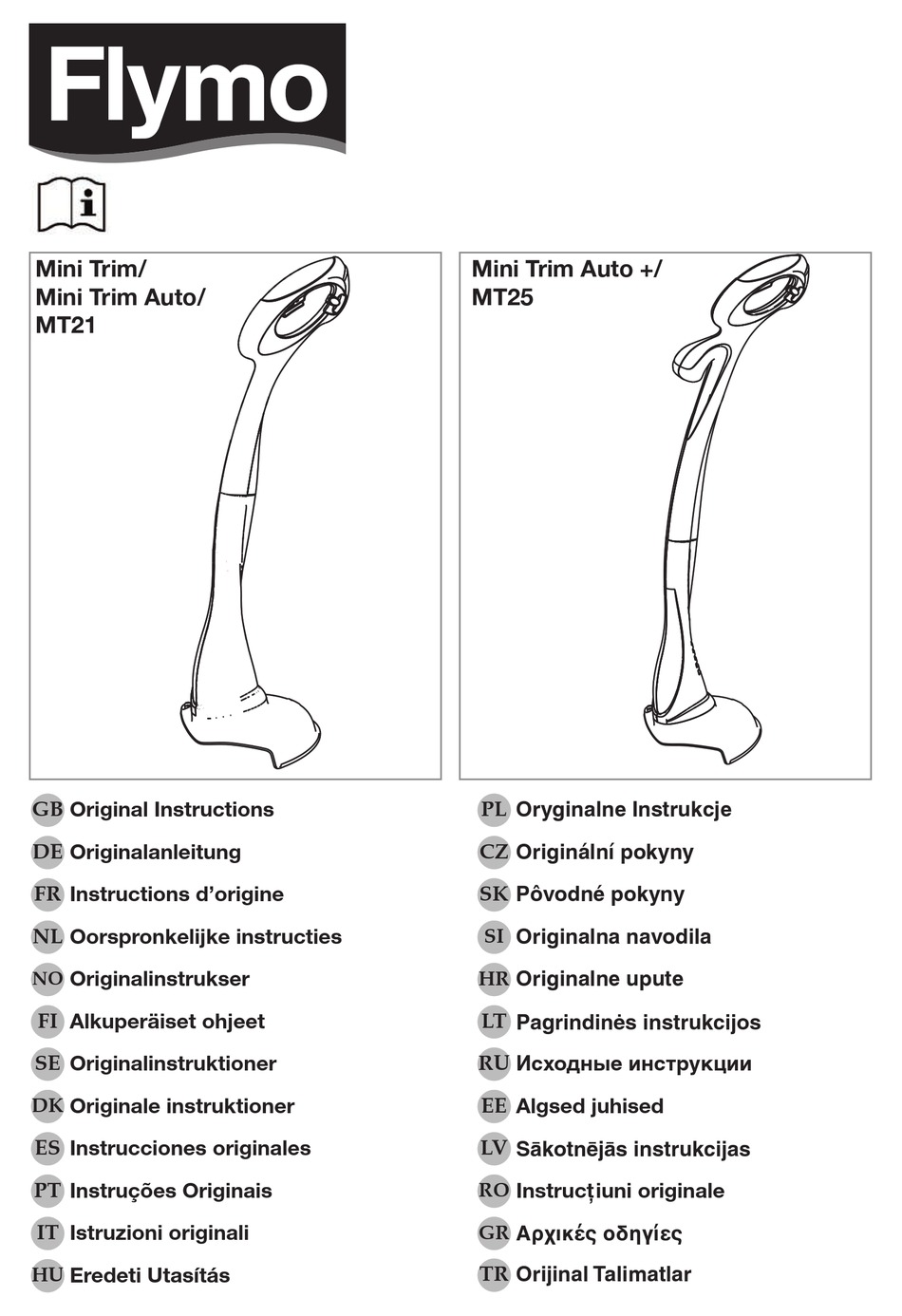 FLYMO MT21 ORIGINAL INSTRUCTIONS MANUAL Pdf Download | ManualsLib