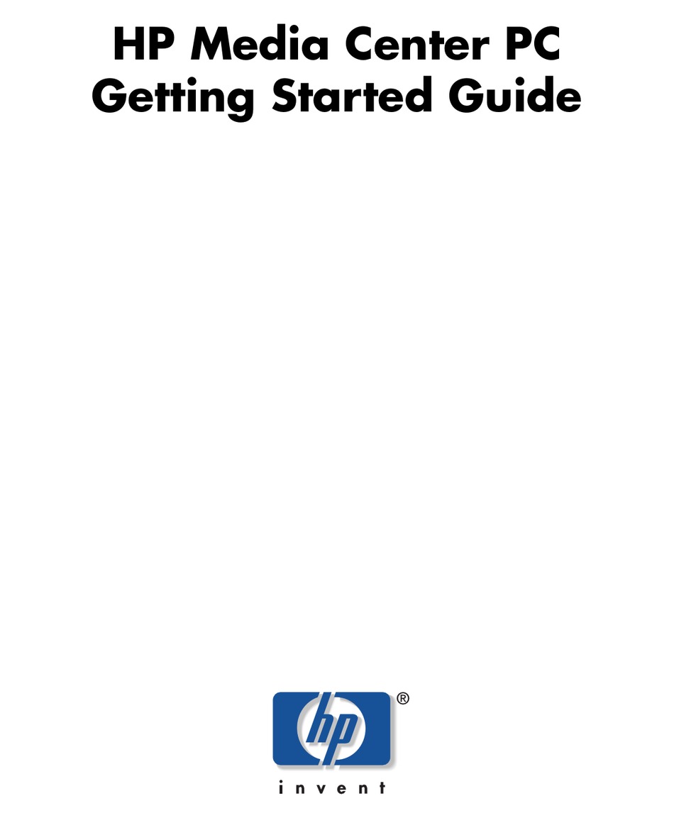 HP GETTING GETTING STARTED MANUAL Pdf Download | ManualsLib