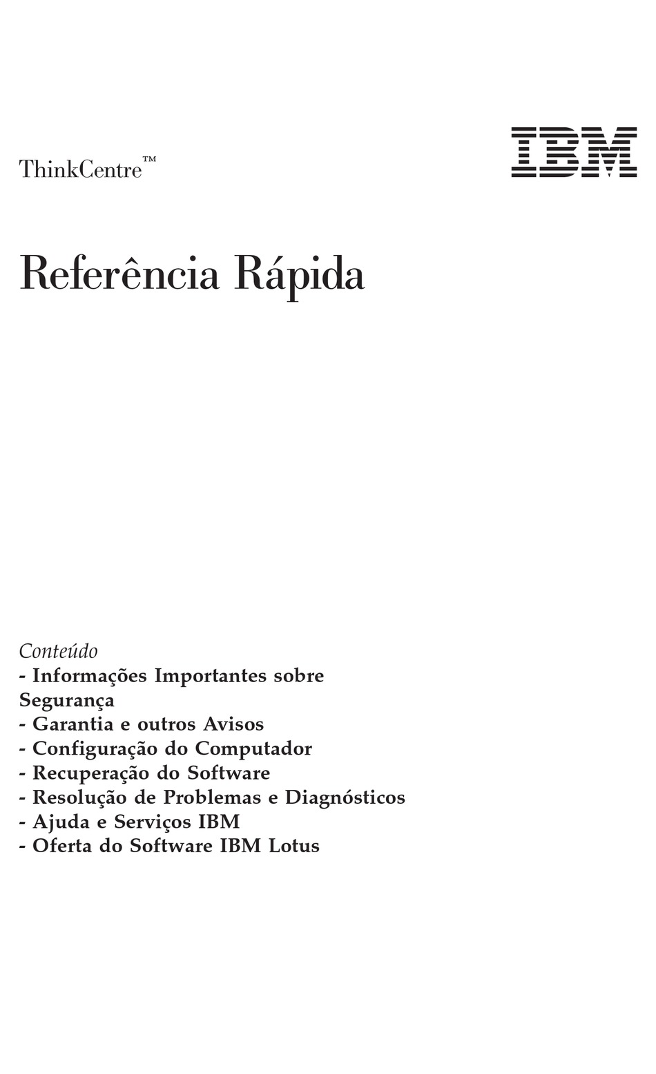 IBM PERSONAL COMPUTER REFERENCIA RÁPIDA Pdf Download | ManualsLib