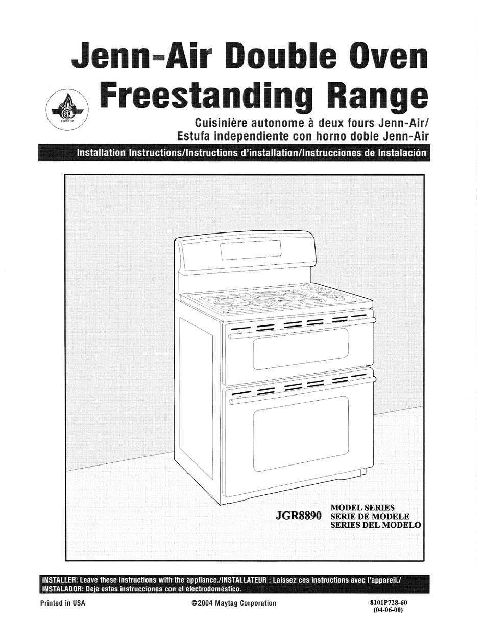 JENN AIR JGR8890 SERIES INSTALLATION INSTRUCTIONS MANUAL Pdf Download jenn-air-jgr8890-series-installation-instructions-manual-pdf-download