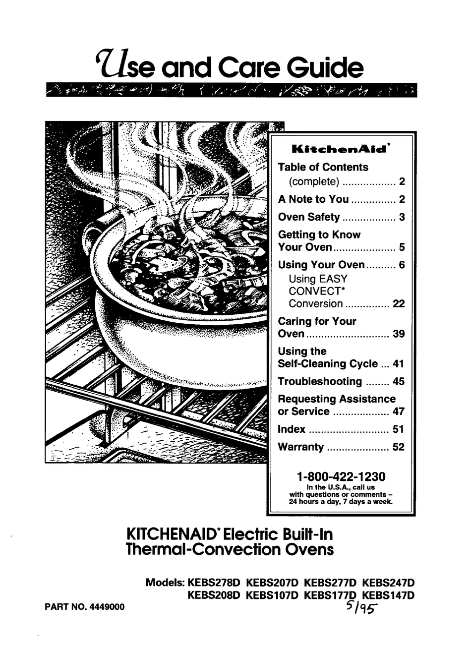 KITCHENAID KEBS107D USE AND CARE MANUAL Pdf Download | ManualsLib
