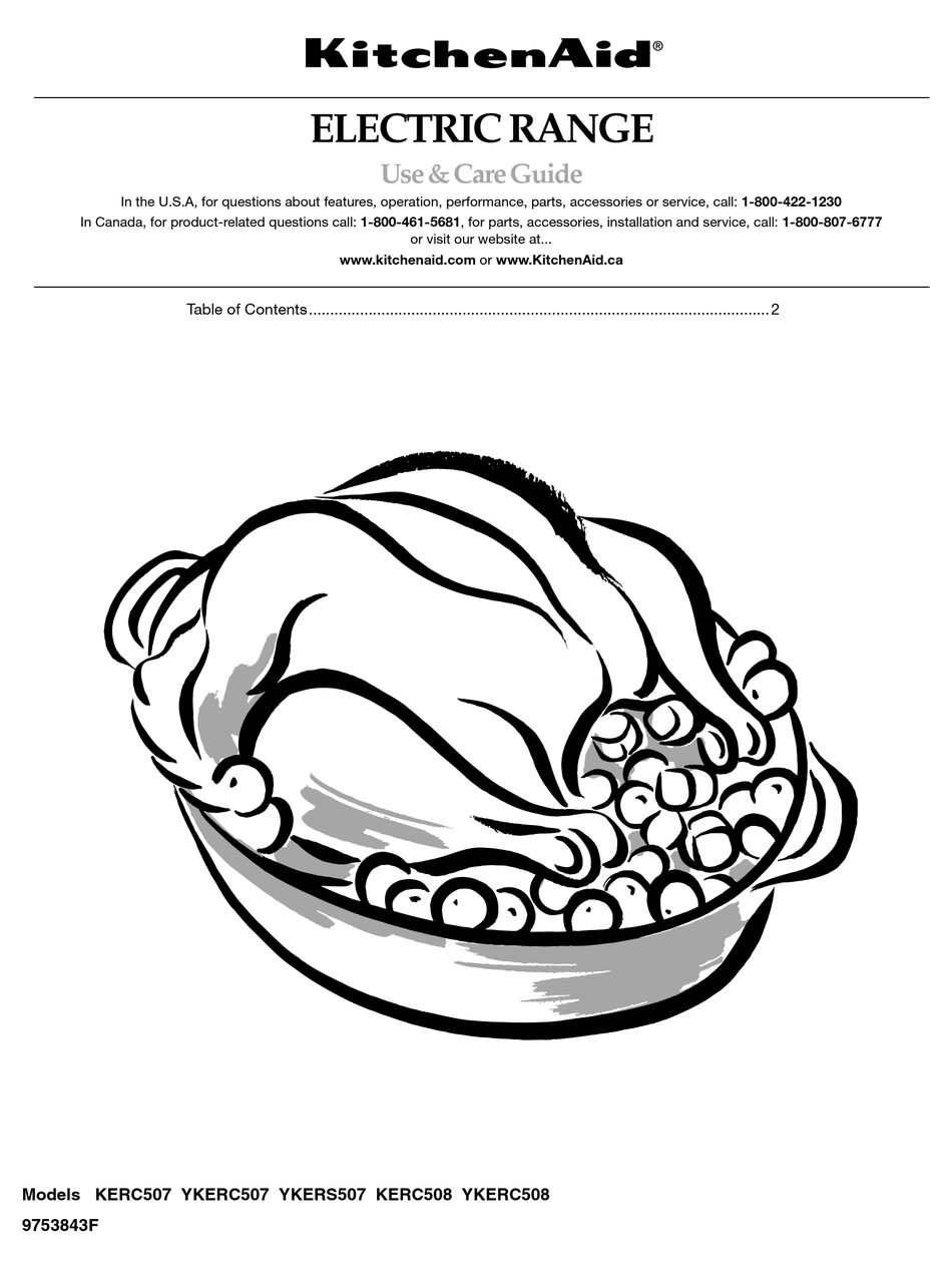 KITCHENAID KERC508 USE AND CARE MANUAL Pdf Download | ManualsLib