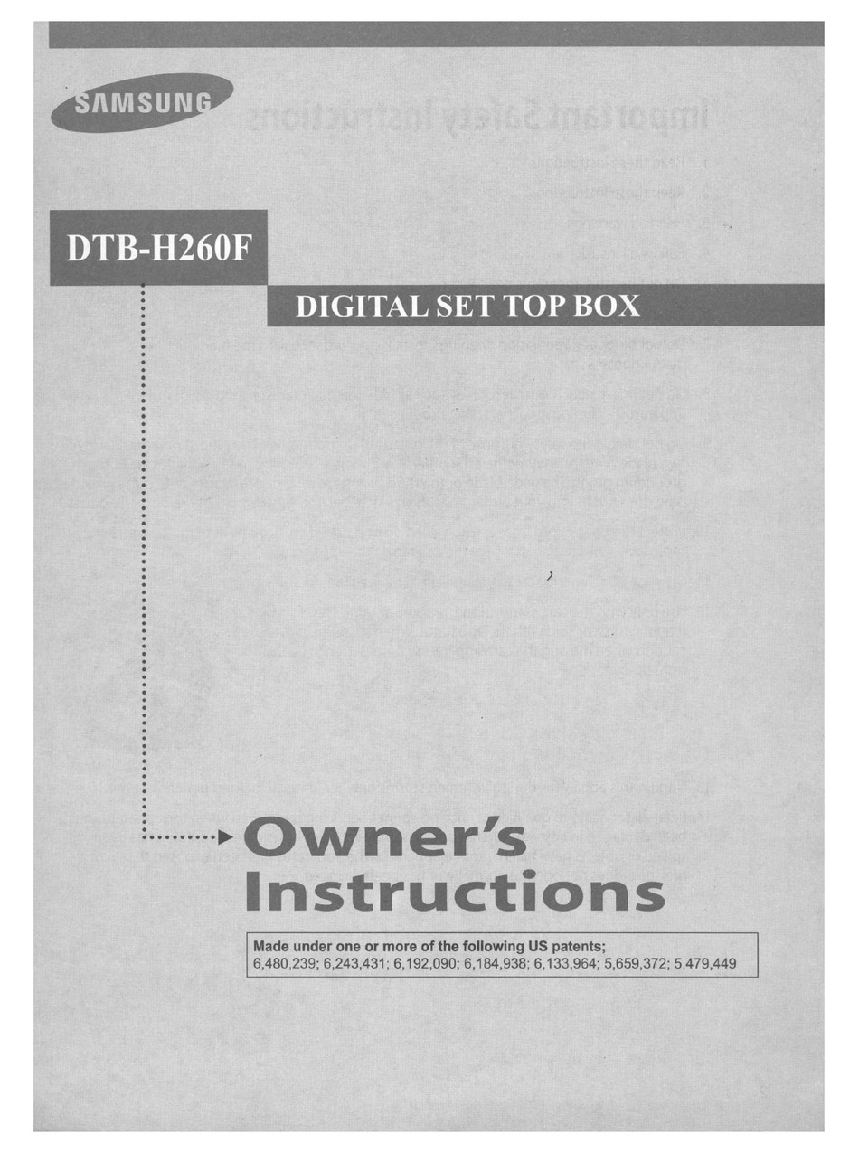 SAMSUNG DTB H260F OWNER S INSTRUCTIONS MANUAL Pdf Download ManualsLib SAMSUNG DTB H260F OWNER S INSTRUCTIONS MANUAL Pdf Download ManualsLib