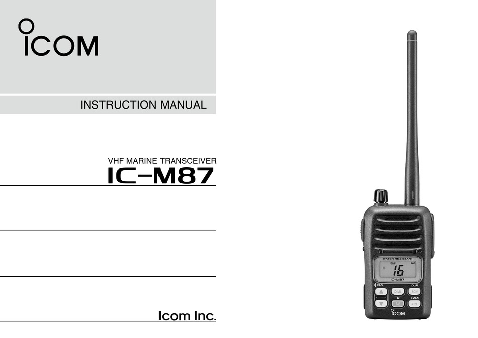 ICOM IC-M87 INSTRUCTION MANUAL Pdf Download | ManualsLib