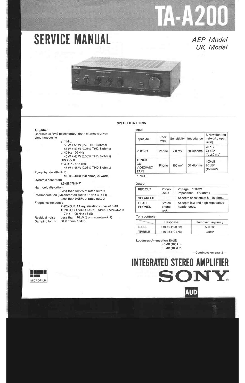 SONY TA A200 SERVICE MANUAL Pdf Download ManualsLib SONY TA A200 SERVICE MANUAL Pdf Download ManualsLib