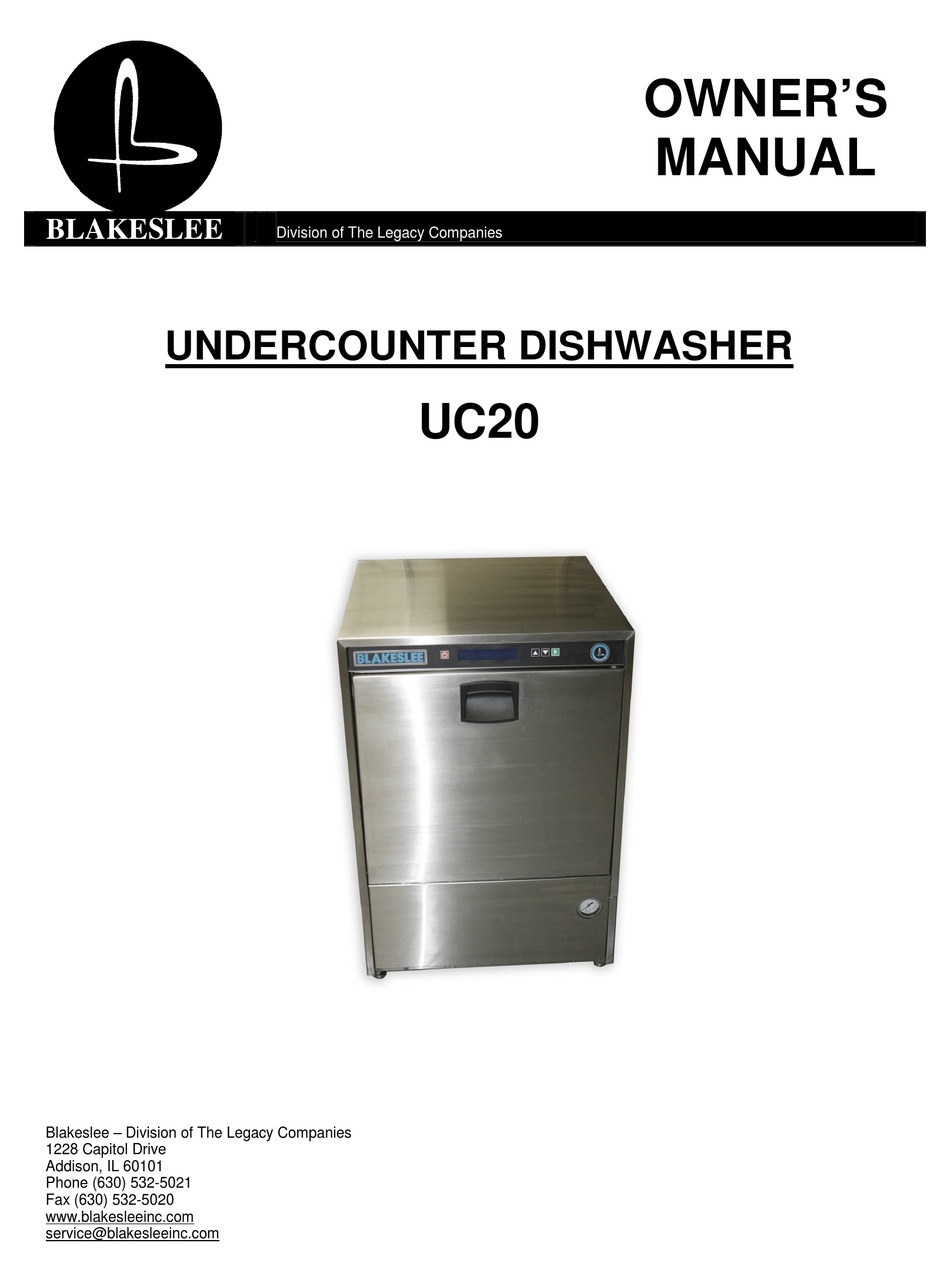 BLAKESLEE UC20 OWNER'S MANUAL Pdf Download | ManualsLib