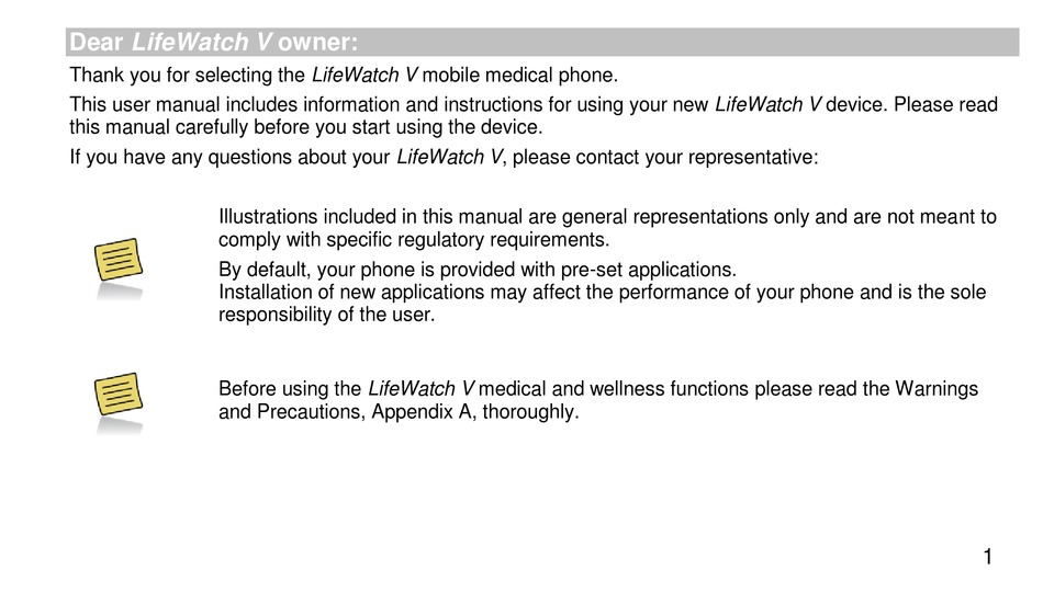 LIFEWATCH V USER MANUAL Pdf Download | ManualsLib