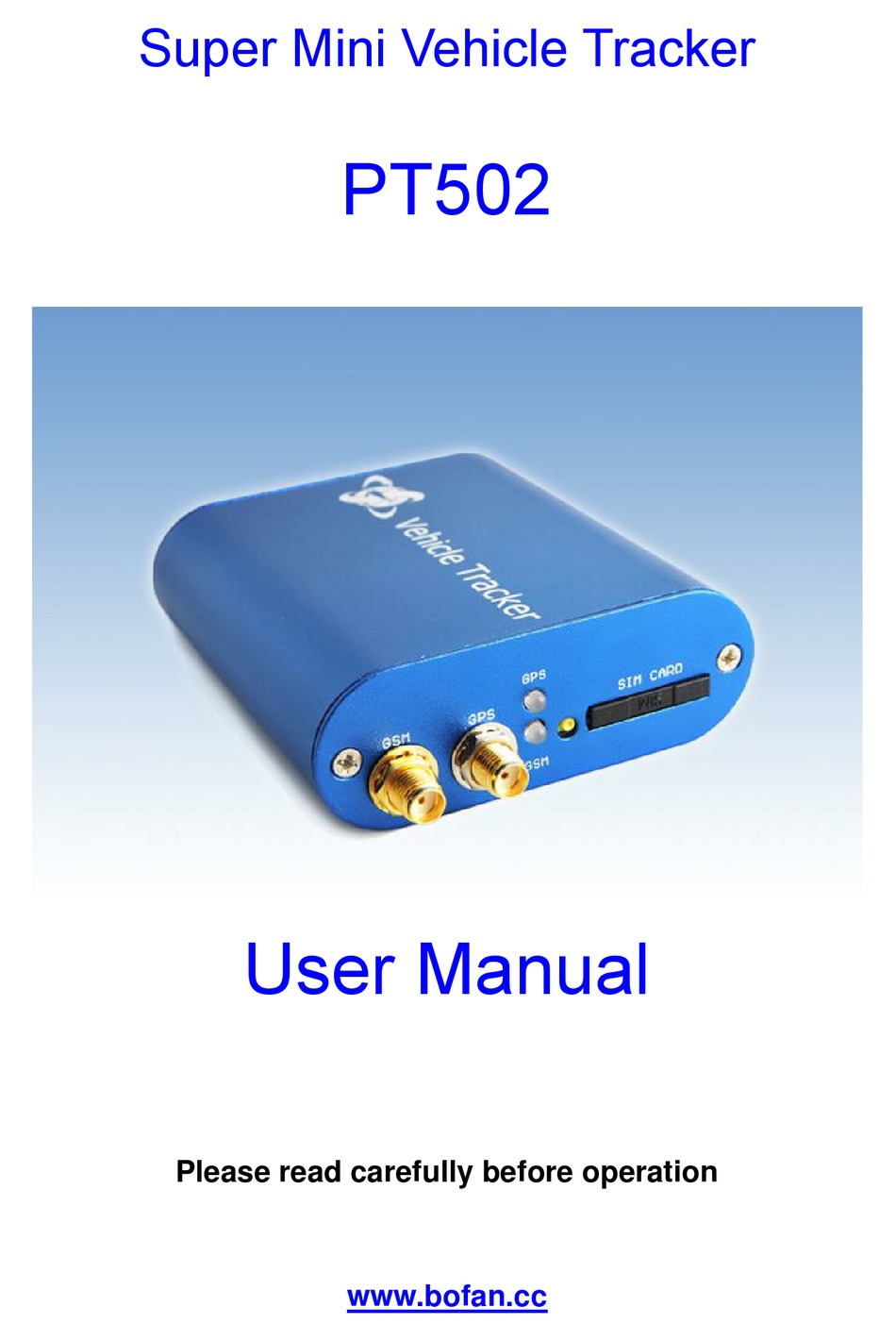 BOFAN PT502 USER MANUAL Pdf Download | ManualsLib