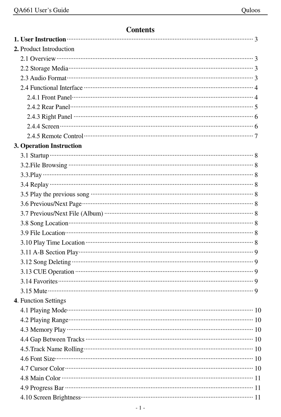 QULOOS QA661 USER MANUAL Pdf Download | ManualsLib