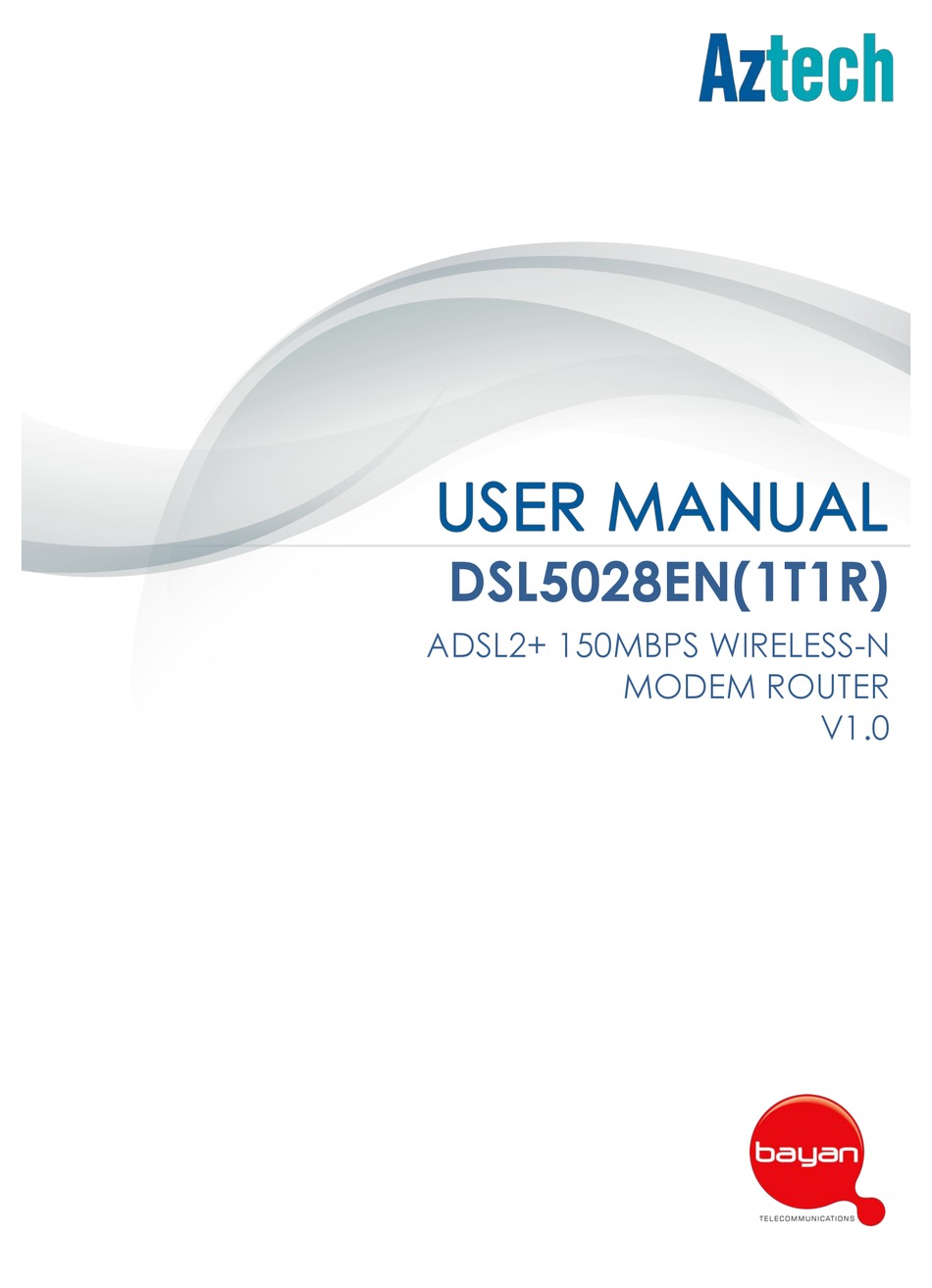 AZTECH DSL5028EN(1T1R) USER MANUAL Pdf Download | ManualsLib