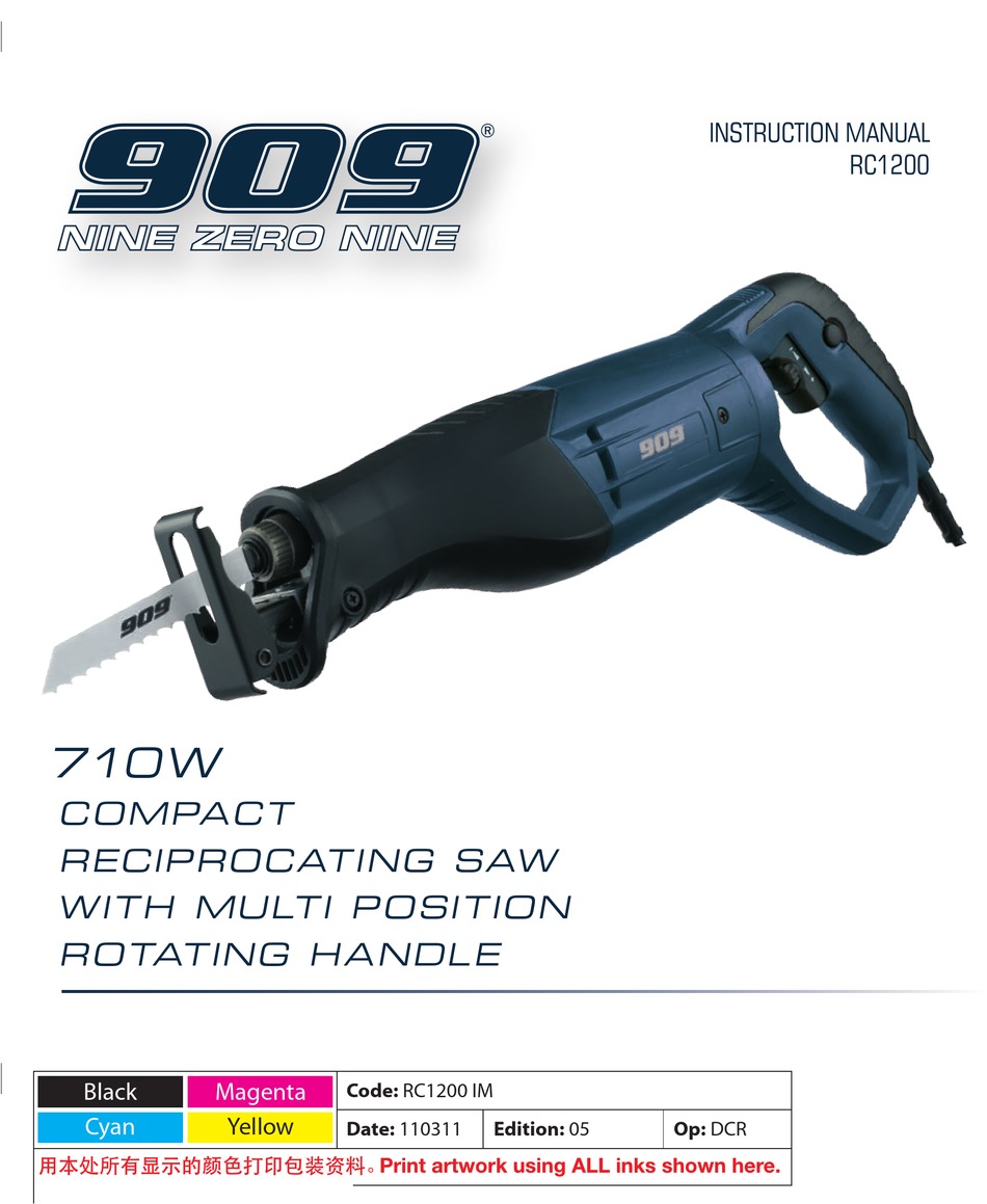 909 RC1200 INSTRUCTION MANUAL Pdf Download | ManualsLib