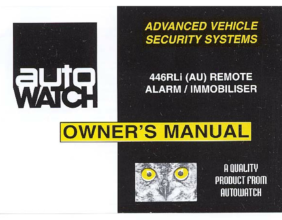 AUTO WATCH 446RLI AU OWNER'S MANUAL Pdf Download | ManualsLib