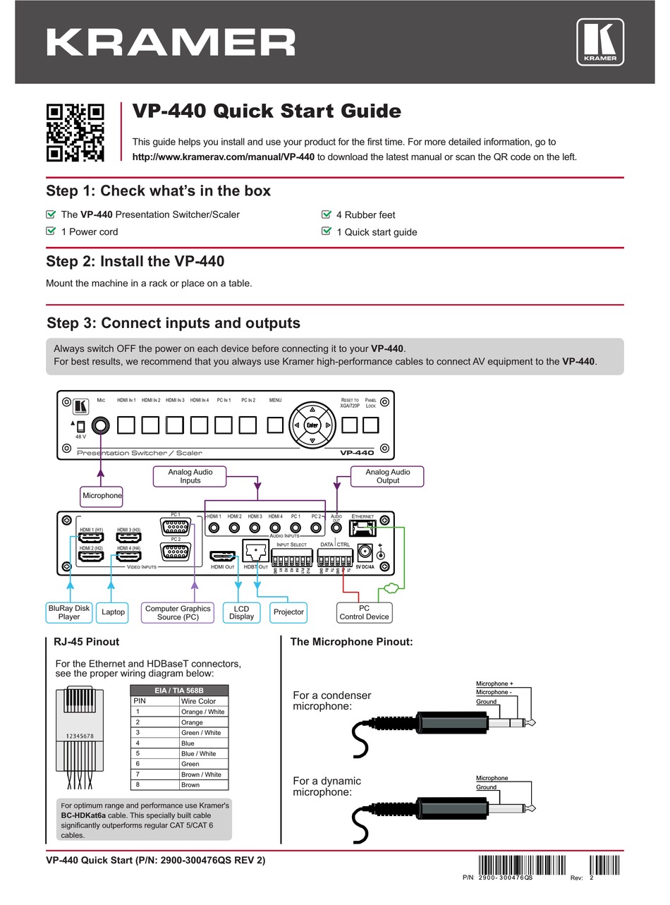 KRAMER VP-440 QUICK START MANUAL Pdf Download | ManualsLib KRAMER VP-440 QUICK START MANUAL Pdf Download | ManualsLib