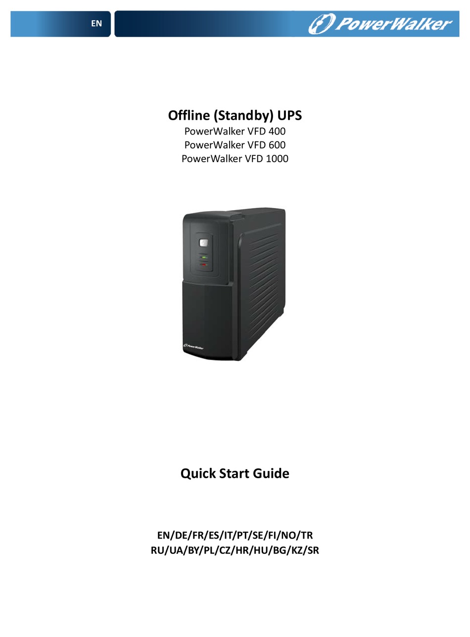 POWERWALKER VFD 400 QUICK START MANUAL Pdf Download | ManualsLib