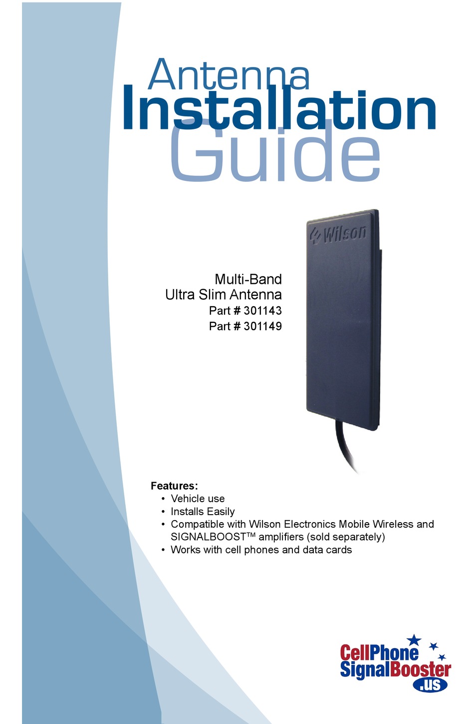 WILSON ELECTRONICS 301143 INSTALLATION MANUAL Pdf Download | ManualsLib