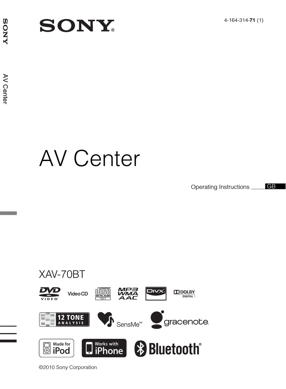 SONY XAV 70BT OPERATING INSTRUCTIONS MANUAL Pdf Download ManualsLib sony-xav-70bt-operating-instructions-manual-pdf-download-manualslib