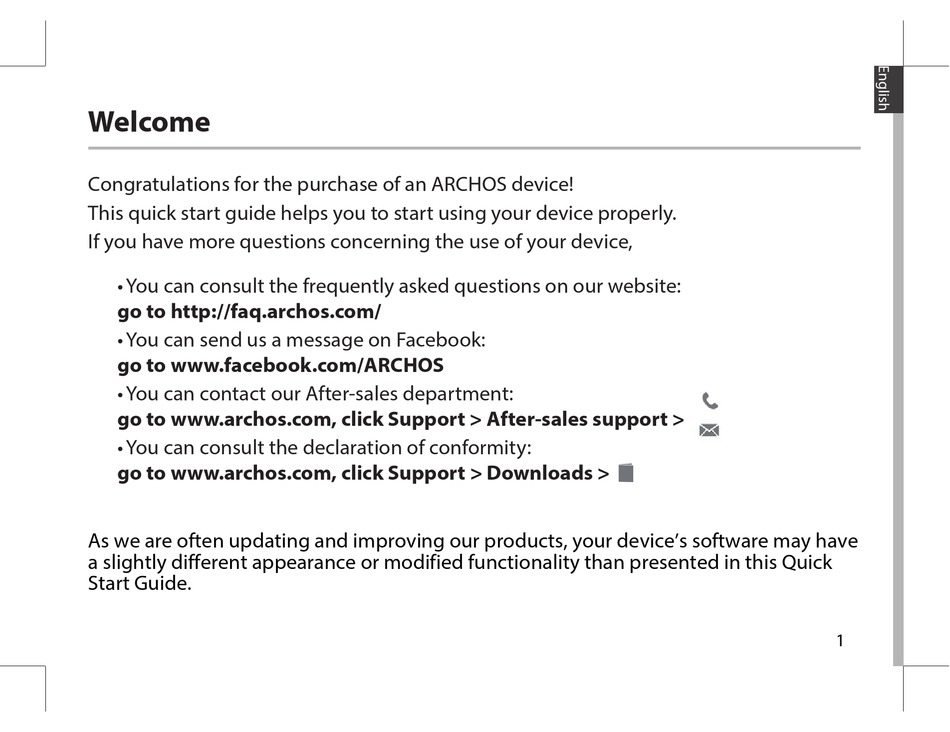 ARCHOS 45C HELIUM QUICK START MANUAL Pdf Download | ManualsLib