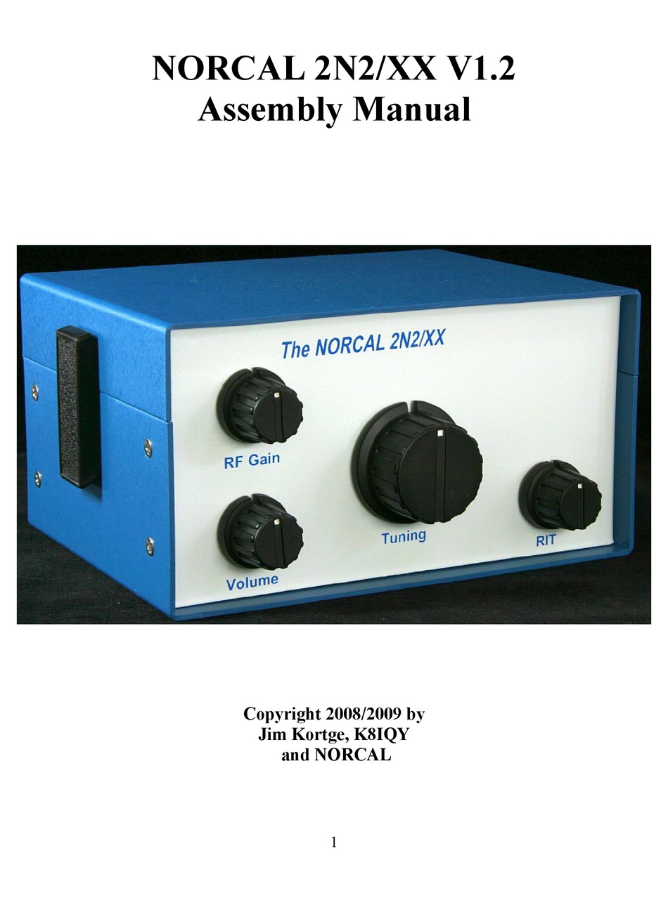 NORCAL 2N2/XX ASSEMBLY MANUAL Pdf Download | ManualsLib