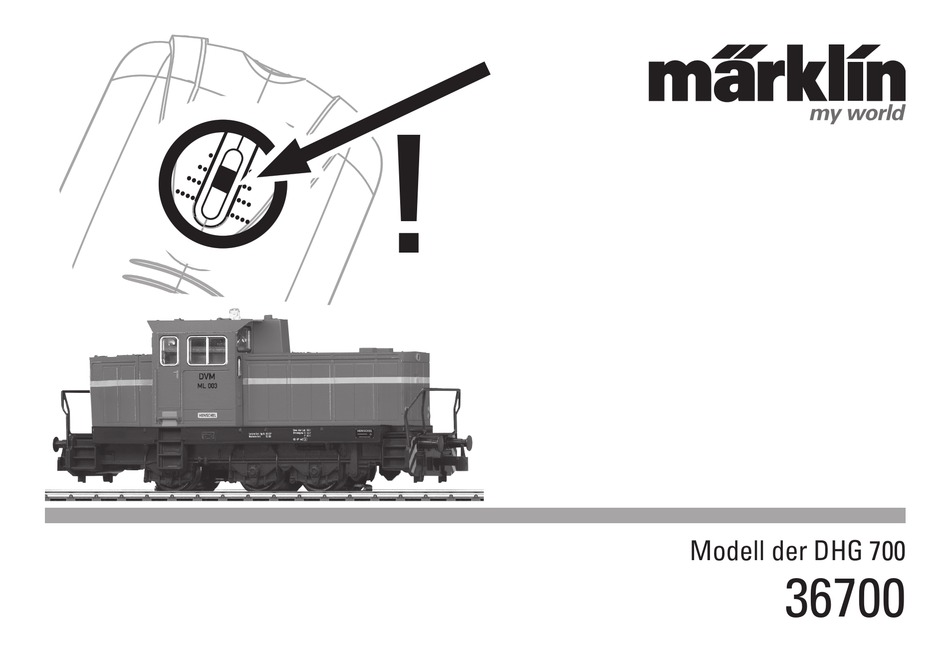 MARKLIN 36700 INSTRUCTION MANUAL Pdf Download | ManualsLib