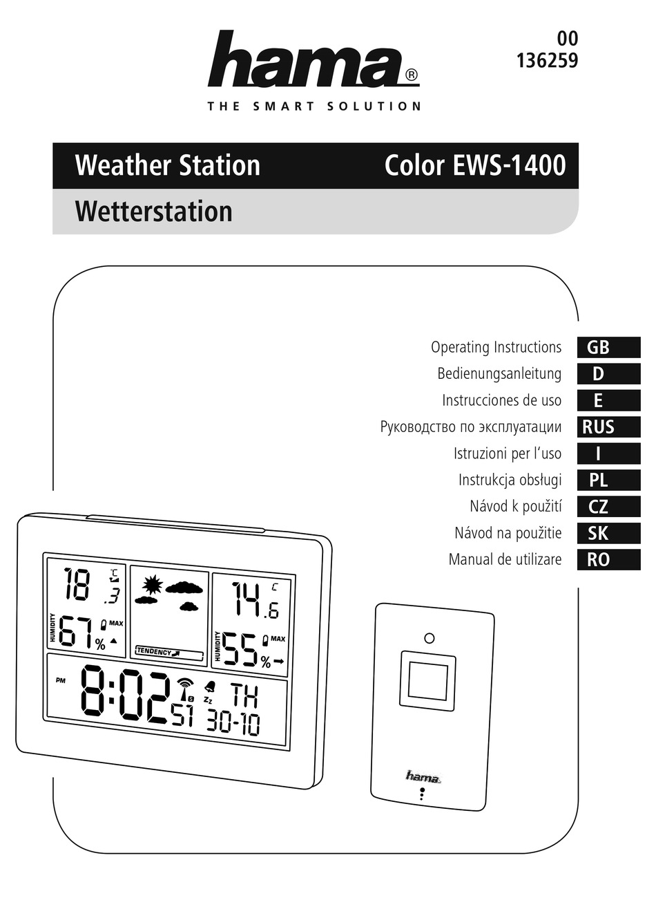 HAMA EWS-1400 OPERATING INSTRUCTIONS MANUAL Pdf Download | ManualsLib