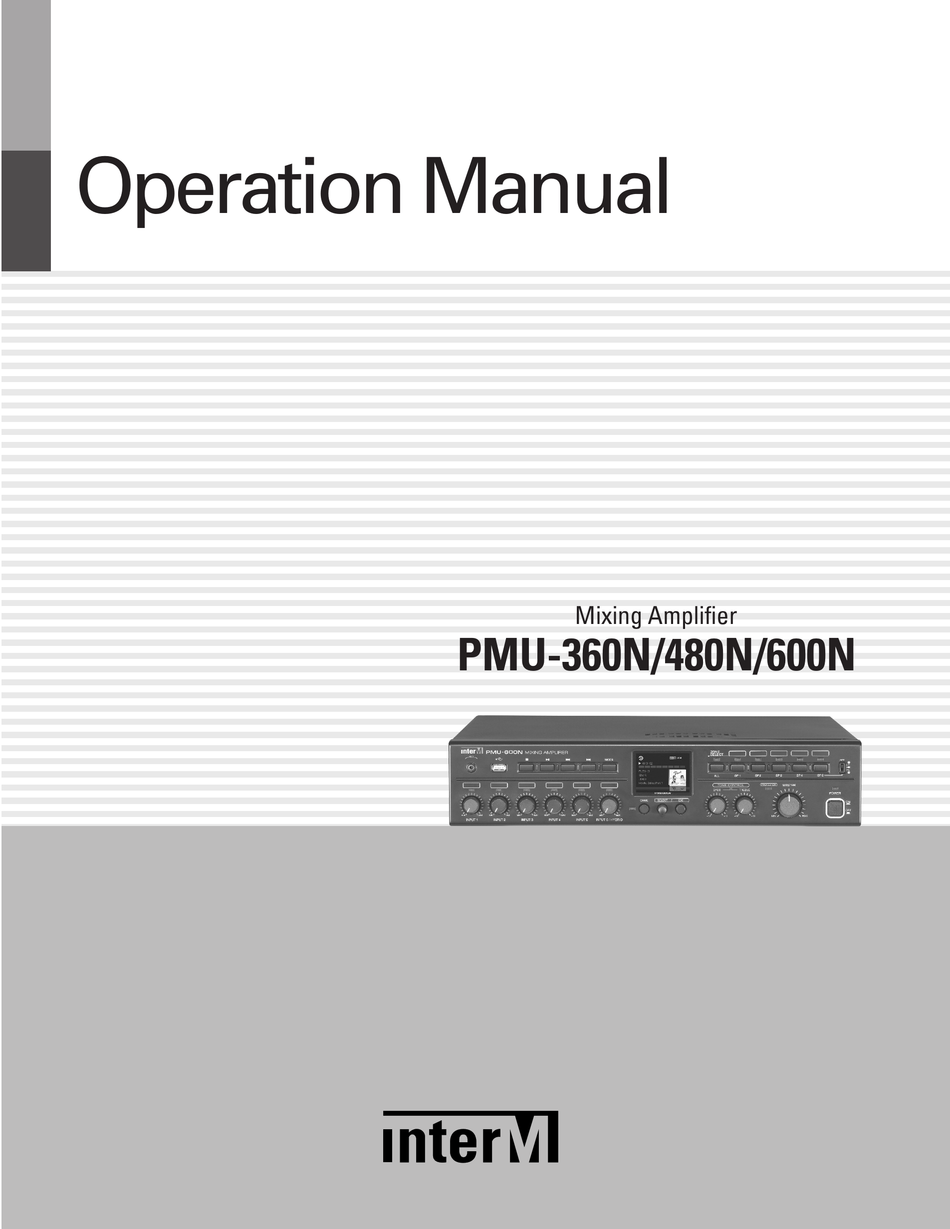INTER-M PMU-360N OPERATION MANUAL Pdf Download | ManualsLib